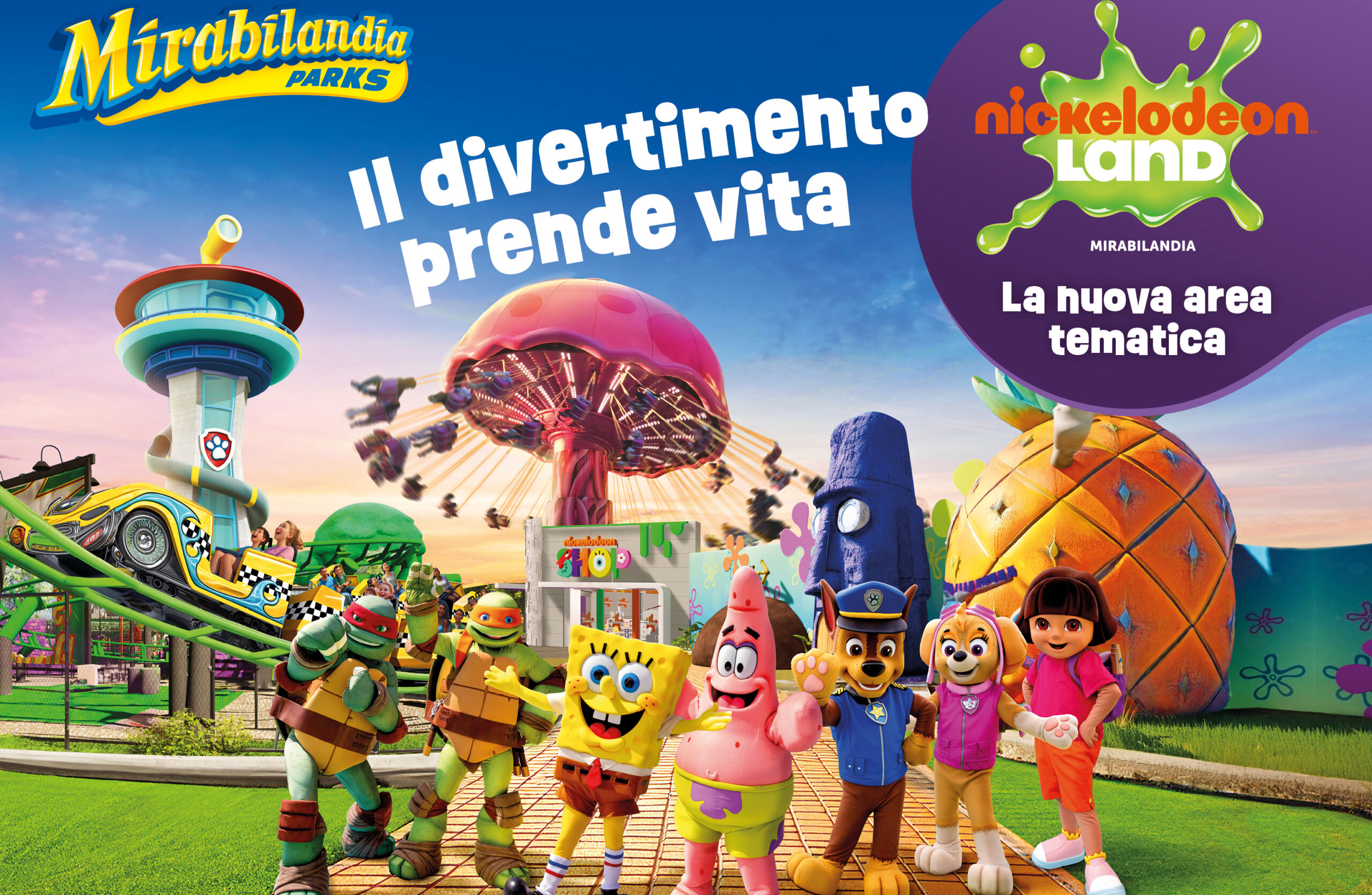 Mirabilandia e Paramount: Nickelodeon land si svela al pubblico ...